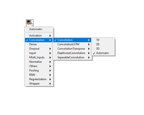 Coding of deep learning layers in labview - Graiphic
