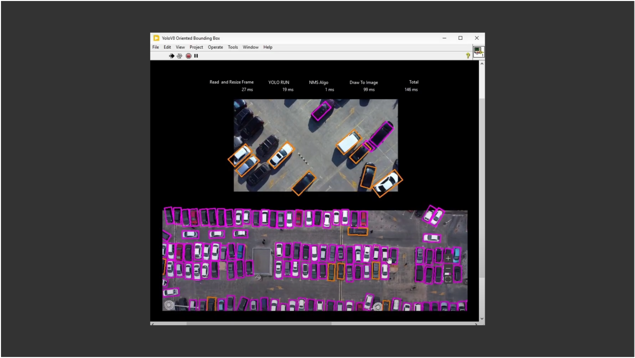 Welcome Computer Vision Model YOLO v8 oriented bounding box on LabVIEW - Graiphic